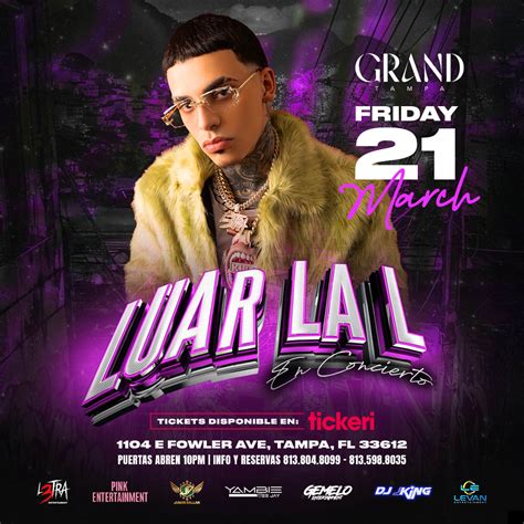 Luar La L En Tampa Tickets Boletos Grand Fortune Tampa 2025 03