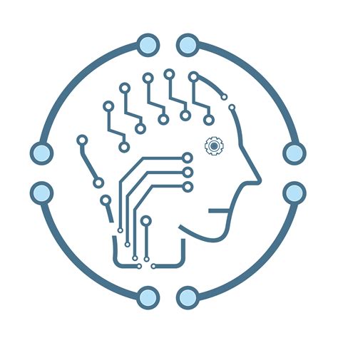 Ai Head With Circute And Artificial Intelligence Line Icons Ai For