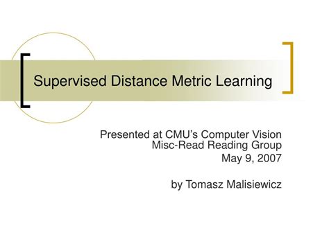 ppt supervised distance metric learning powerpoint presentation free download id 269944