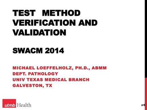 pdf test method verification and validation … method verification