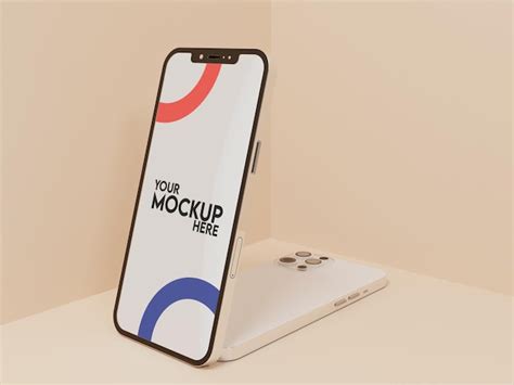 단색 배경이 있는 스마트폰 목업 Psd 프리미엄 Psd 파일