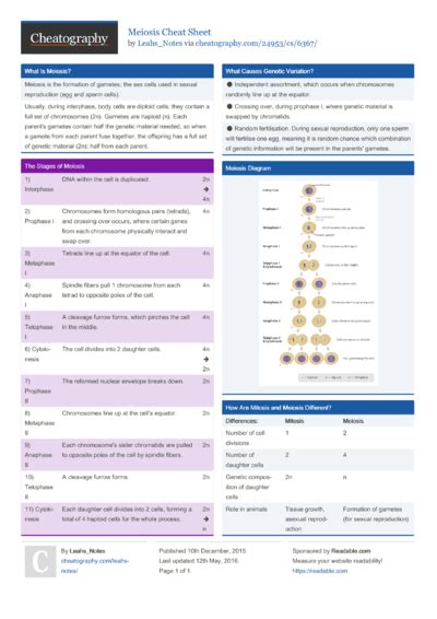 44 Genetics Cheat Sheets Cheat Sheets For Every