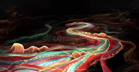 Aesthetic Colorful Ocean Waves Abstract Fluid Background Stock Footage Video Of Ocean Dynamic