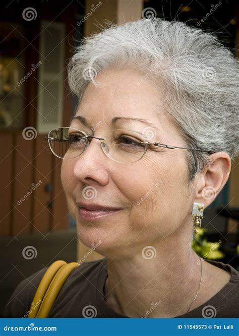 Mature Woman In Glasses Stock Photos Image
