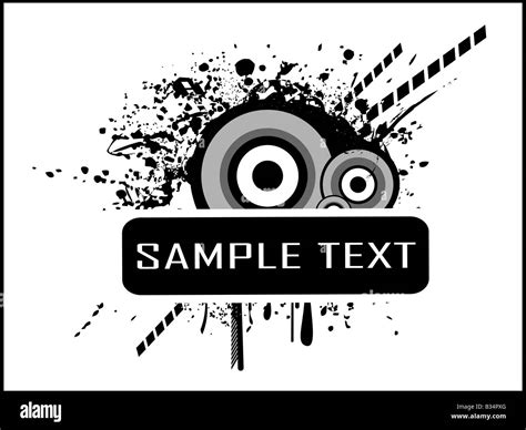 Circular Stained Design With Text Box Stock Photo Alamy