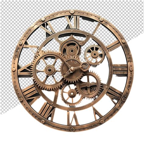 Premium Psd A Gold Clock Face With The Hands On The Dial