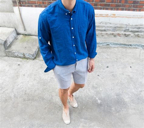 남자 린넨셔츠 코디 깔끔한 무지로 네이버 블로그