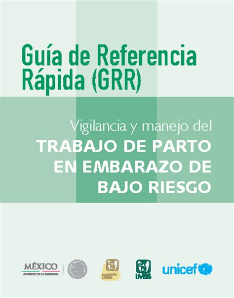 Grr Simplificada Vigilancia Y Manejo Del Parto De Bajo Riesgo Guía De