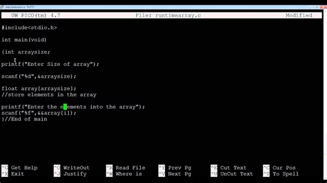 C Programming Arrays Run Time Array Tutorial Part 1 Youtube