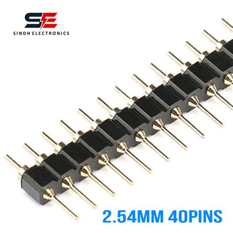 1pcs Single Row 40pin 2 54mm Round Male Pin Header Connector Strip Daraz Pk