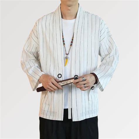White Kimono Men Japan Clothing Japan Clothing