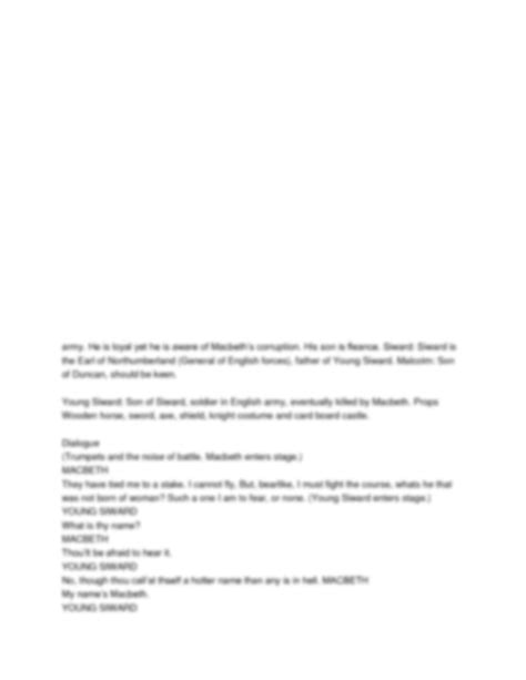 Solution Macbeth Script Studypool