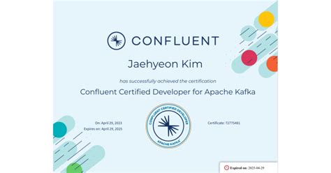 Jaehyeon Kim On Linkedin Confluent Certified Developer For Apache