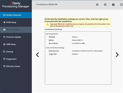 Installing A Vmware Operating System Lxpm V3 Lenovo Docs