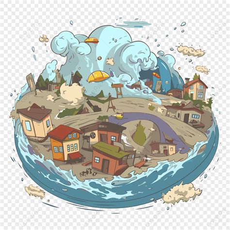 자연 재해 벡터상표만화클립 아트 Png 일러스트 무료 다운로드 Lovepik