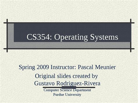 Memory Allocation Operating Systems Lecture Slides Cs 35400 Docsity
