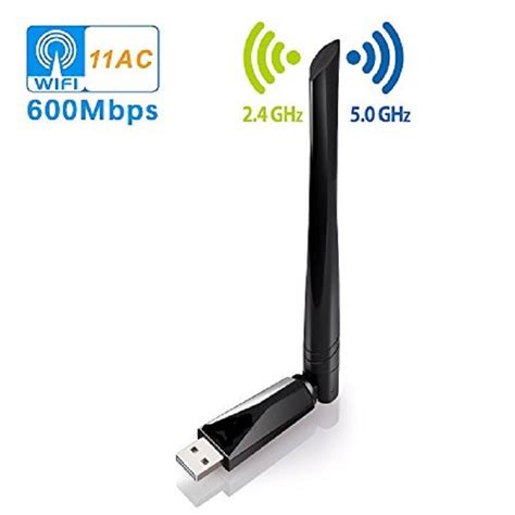 Drive Free 11ac 600mbps Realtek Rtl8811cu Dual Band Plug And Play 5dbi Antenna Wifi Usb Adapter