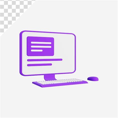 Premium Psd Computer 3d Rendering Free Psd
