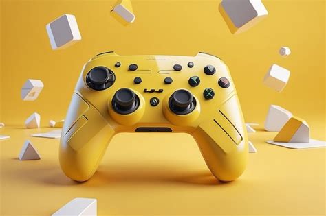 Premium Photo White Standard Game Controller Joystick Gamepad On A