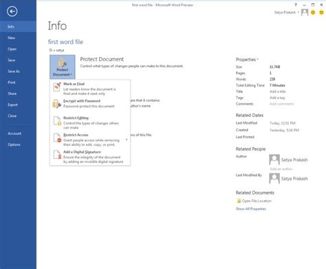 Restrict Editing But Allow Comments For Proofreading In Word 2013