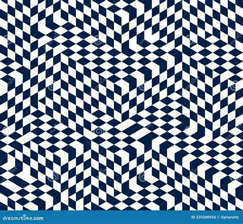 Seamless Isometric Rhombus And Triangles Geometric Pattern 3d Cubes Vector Tiling Background
