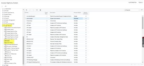 Access Rights For Audit History Community