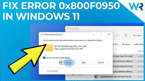 solución del error 0x800f0950 en windows 11 mundowin