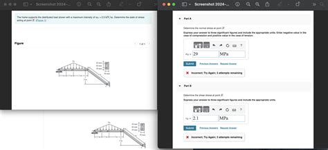 Solved The Frame Supports The Distributed Load Shown With A