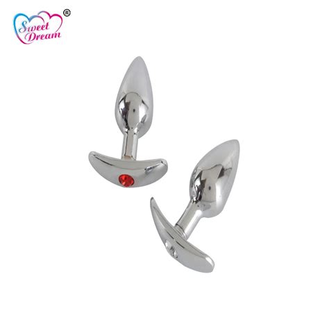 Sweet Dream 2 7x7cm Silvery Metal Anal Plug Small Crystal Jewelry