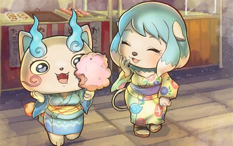 Safebooru 2girls Absurdres Blue Hair Blue Kimono Closed Eyes Cotton