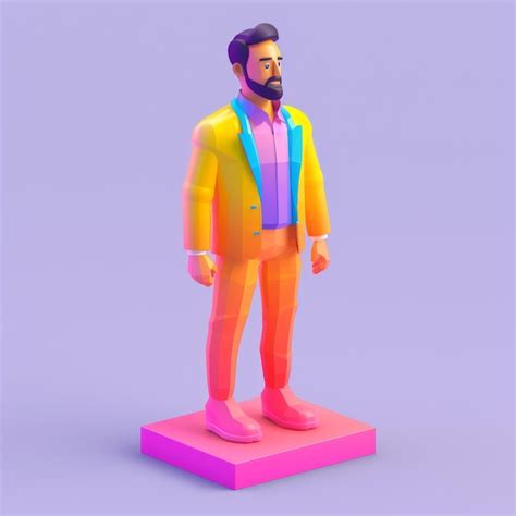 Premium Photo Icon Of A Man In Tuxido 3d Isometric Render
