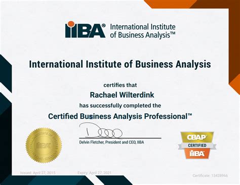 How To Earn Iiba®s Cbap® Certification Rachael Wilterdink