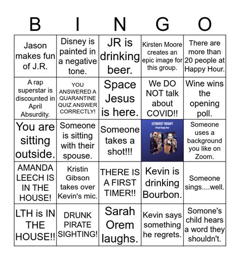 Extrovert Therapy Bingo Card