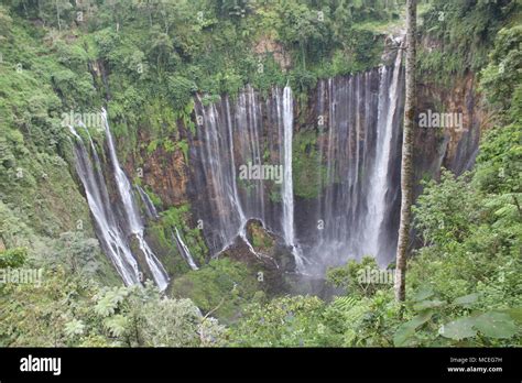 Tumpak Sewu Waterfall Is Located In Lumajang Malang East Java