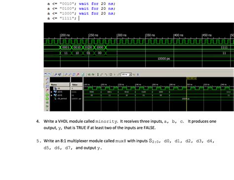 Solved Write A VHDL Module Called Minority It Receives Chegg Com