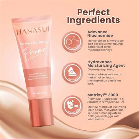 Jual Primer Hanasui Poreless Mattifying Primer Shopee Indonesia