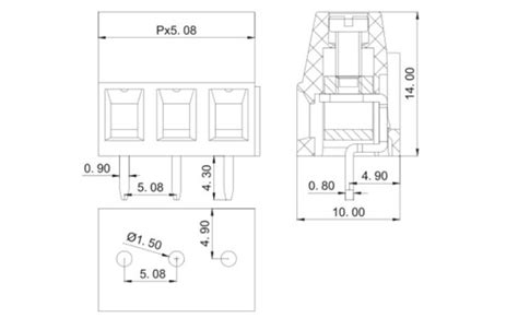Pcb Tremina Block Printed Circuit Board Terminal Block Pin