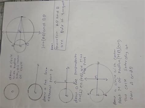 Draw A Circle With Radius 5 Cm Ois Center Of Circle Draw A Line From Joi