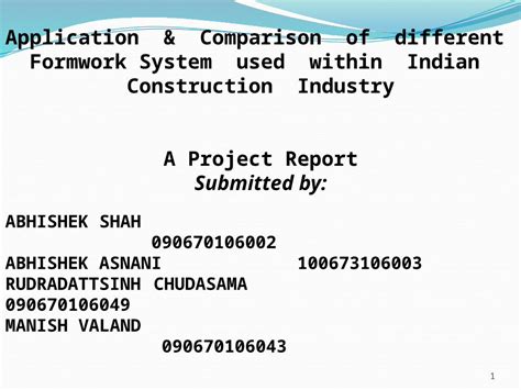 Pptx Different Types Of Formwork Syetem Used Within Indian