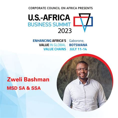 Zwelethu Bashman On Linkedin Usafricasummit2023