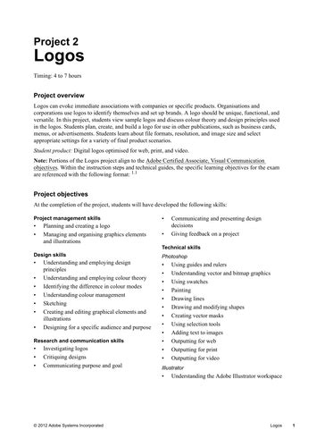 Visual Design Cs6 Logos Teaching Resources