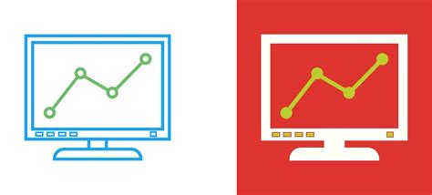 Graph Line Screen Vector Icon 24024911 Vector Art At Vecteezy