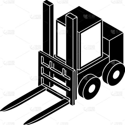 叉车 极简构图 计算机图标 时尚 分离着色 白色 货物集装箱 制造机器 车轮 男人