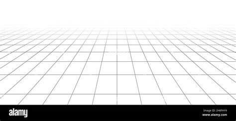 3d Wireframe Grid Room 3d Perspective Laser Grid Cyberspace White Background With Black Mesh