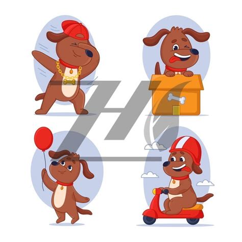 دانلود وکتور سگ کارتونی دانلود رایگان فایل لایه باز، Psd، وکتور، لوگو