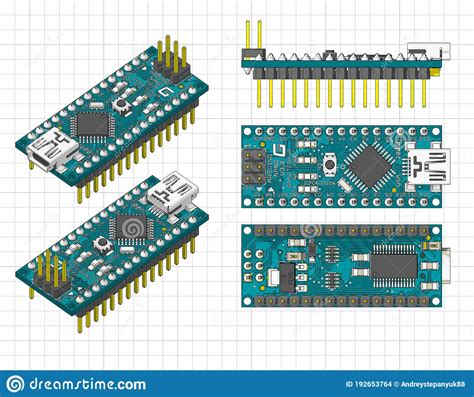 Microcontrôleur Nano D Arduino Illustration De Vecteur Illustration Du Module Illustration