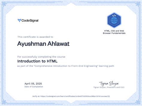 Htmlcertificate Pdf
