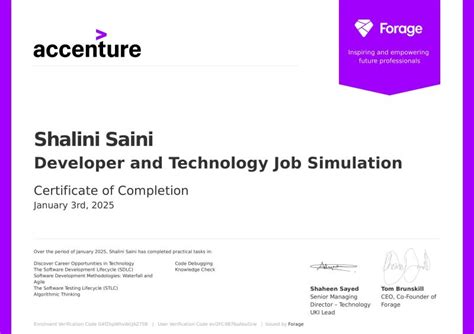 Shalini Saini On Linkedin I Just Completed Accenture Uks Developer And Technology On Forage