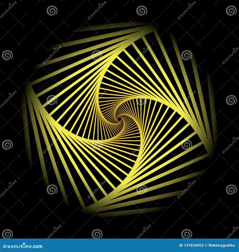 Inward Concentric Rotating Spirally Squares Abstract Geometric Background Stairs Optical