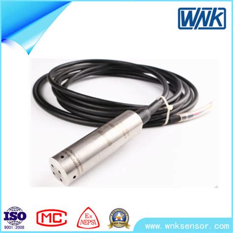China Ss304 Submersible Hydrastatic Depth And Level Sensor For Tank Well And Underground Water